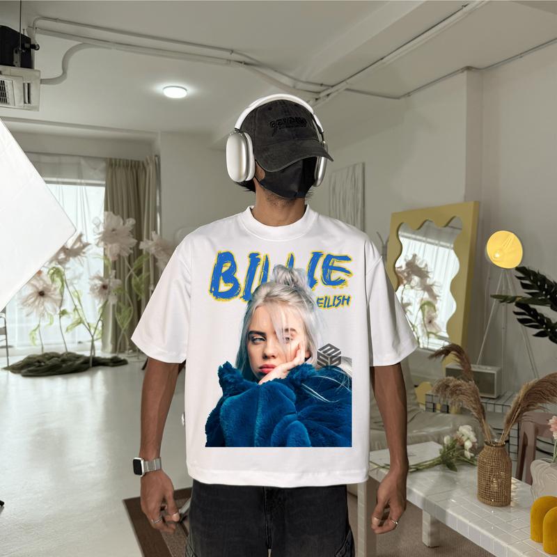 BILLIE BAD GUY [BOXY FIT] T Shirt Cotton 280GSM White & Blac - TikTok ...
