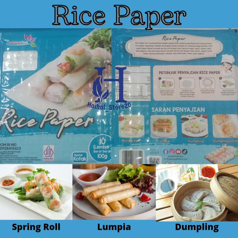 Rice papper Kotak 10 lembar Halal - Shop | Tokopedia