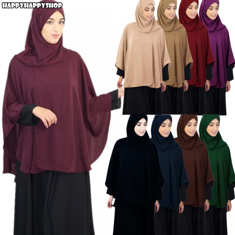 Muslim Women Hijab Overhead Prayer Dress Niqab Scarf Islamic - TikTok ...