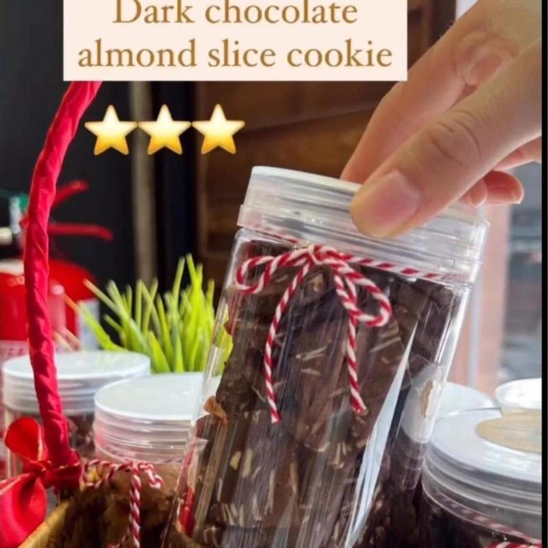 Dark Chocolate Almond Slice cookie - TikTok Shop Malaysia