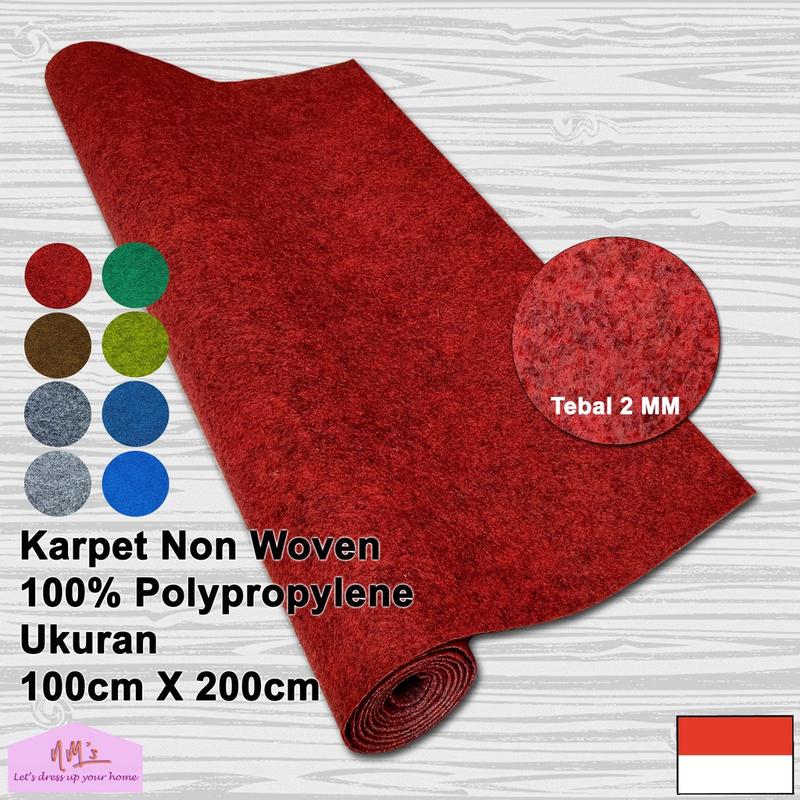 Karpet non woven lantai brudu bludru polos alas kasur duduk masjid ...