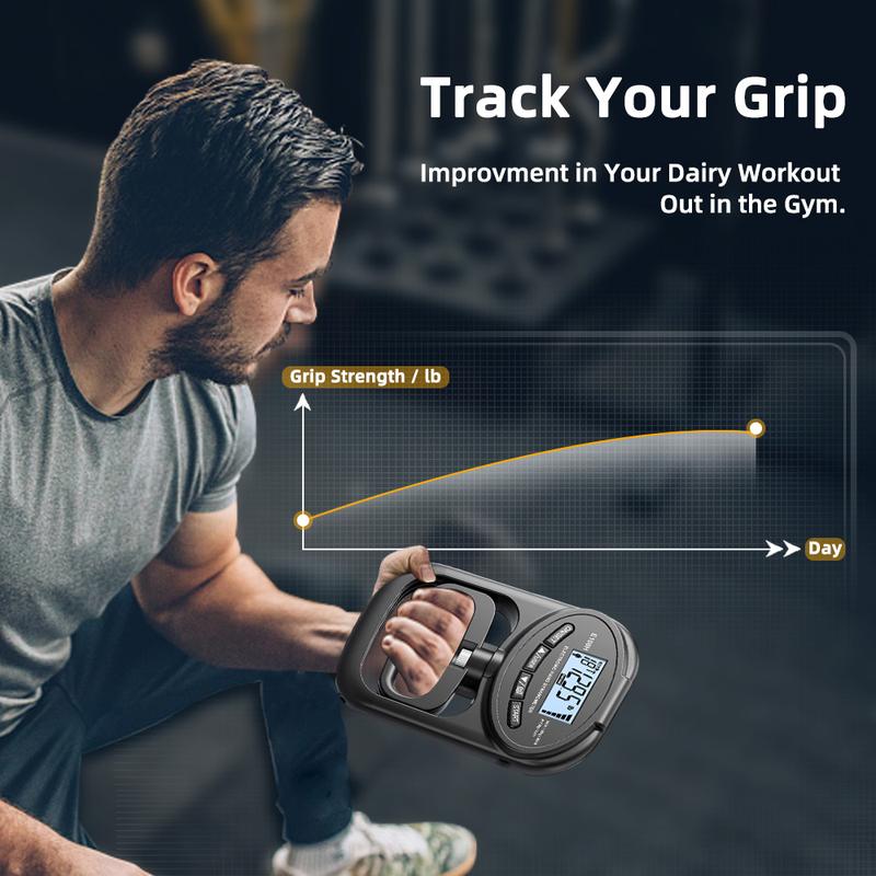 265 Lbs Digital Hand Dynamometer Grips Strength Trainer Electronic ...