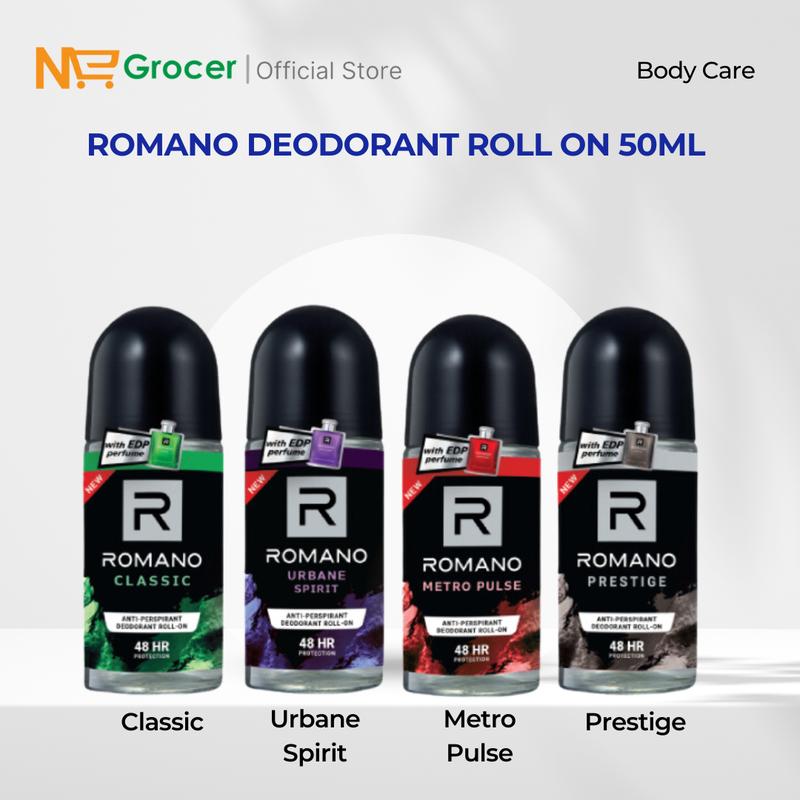 Romano Body Care Deodorants Roll On (50ml) - (Classic / Prestige ...
