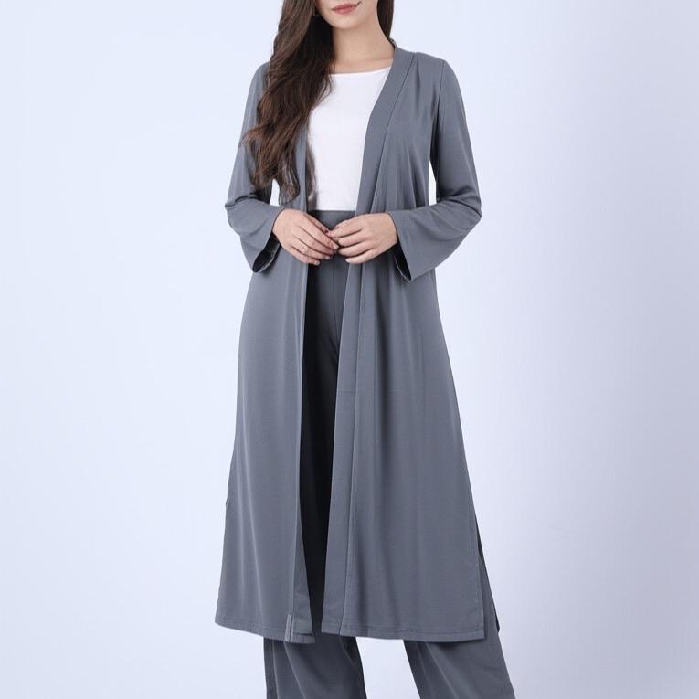 UQASYA SET 3 PCS LONG CARDIGAN AND PANTS BY SS - TikTok Shop Malaysia