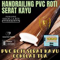 Promo HANDRAILING PEGANGAN TANGGA PVC SERAT KAYU PANJANG 4 METER ...