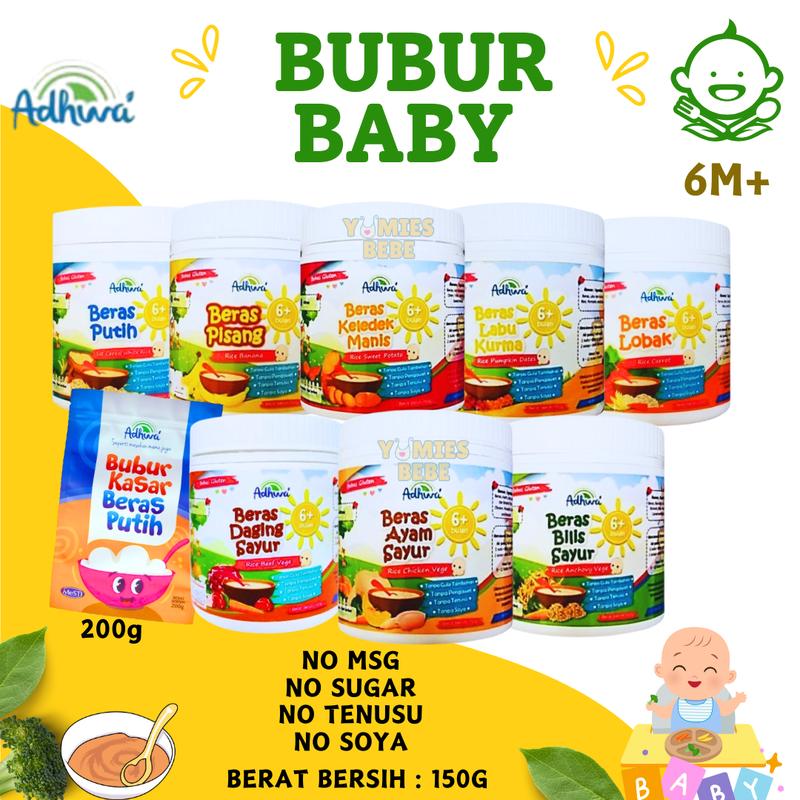 Adhwa Bubur Baby Makanan Bayi 6M Keatas - Rice - Food - TikTok Shop ...