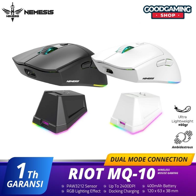 NYK Nemesis RIOT MQ10 / MQ-10 Gaming Mouse Wireless Dual Mod - Shop ...
