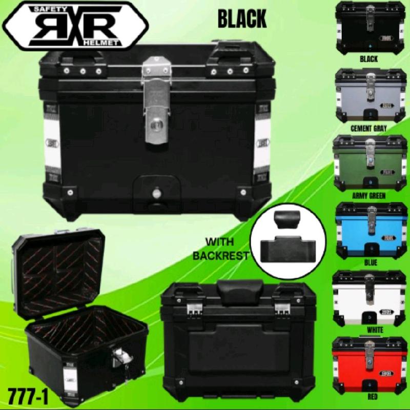 with Backrest! RXR 777-1 45L Motor Box Top BOX Universal - TikTok Shop ...