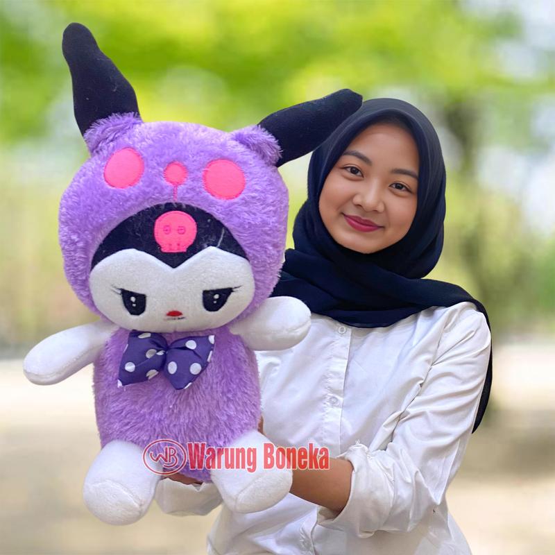Boenka Sanrio Kuromi Lucu Ukuran 50cm - Shop | Tokopedia
