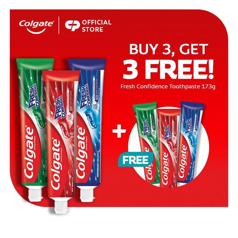 [BUY 3, GET 3 FREE] Colgate Fresh Confidence Toothpaste 173g - TikTok ...
