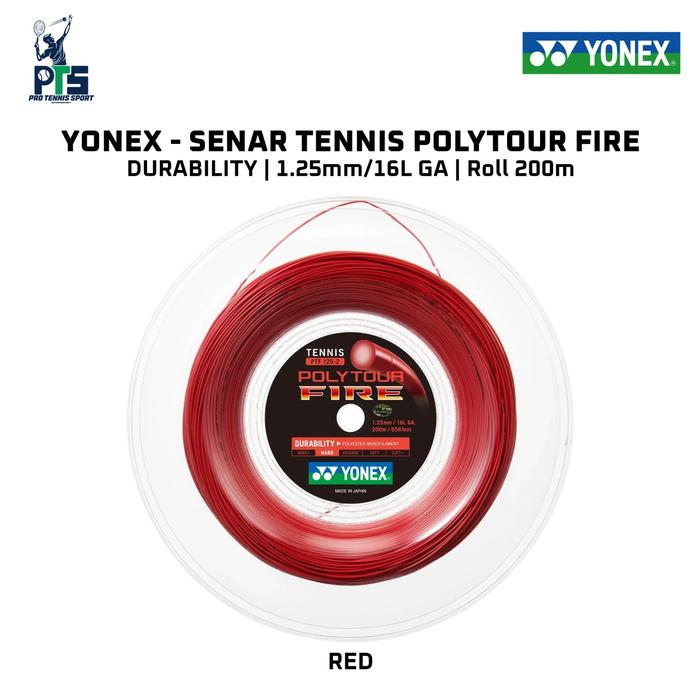 Promo Senar Tenis String Yonex POLYTOUR FIRE 125 16L Durability Cicil 0 ...