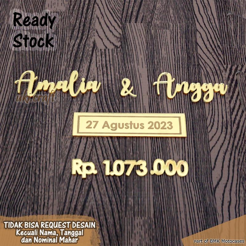 Paket Rosmerry - Sepasang Nama Grafir Tanggal Kotak Nominal - Shop ...