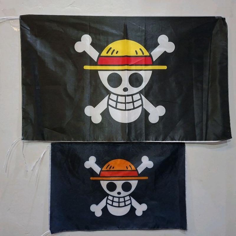 Bendera One Piece Bajak Laut Ukuran 90x60 Bahan Peles Printing 1 Layer ...