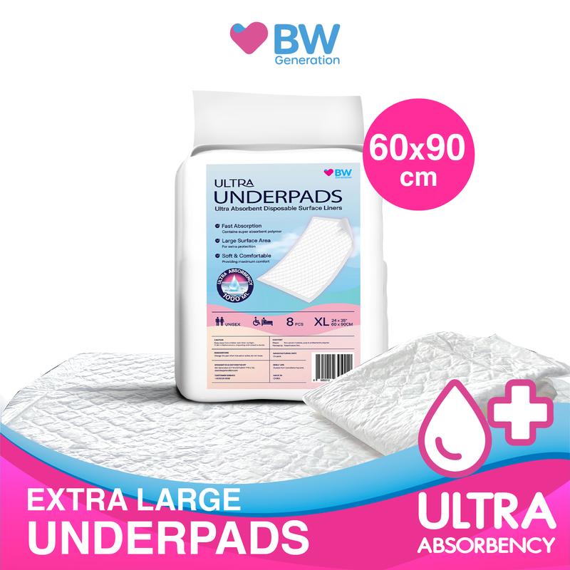 BW Adult Ultra Absorbent Underpads (60 x 90 cm) - 8pcs/pack - TikTok ...