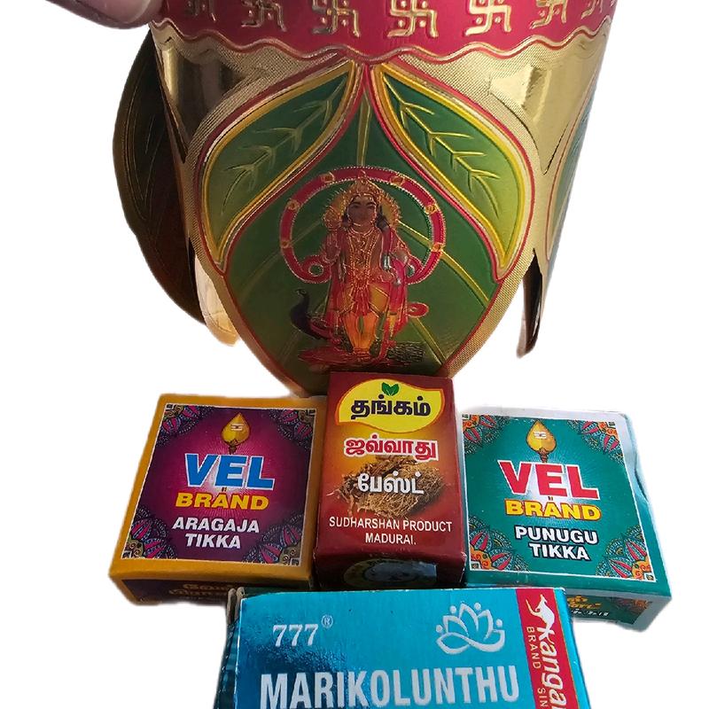 5in 1 divine set thoranam, marikolunthu, javadhu, Aragaja & - TikTok ...