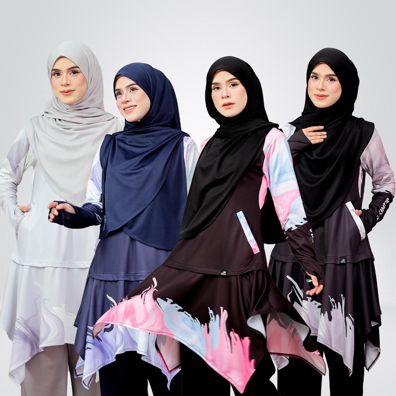 KIMYRA KIMTUNIQ SE BLISS 2-in-1 Baju renang & Baju sukan wanita ...