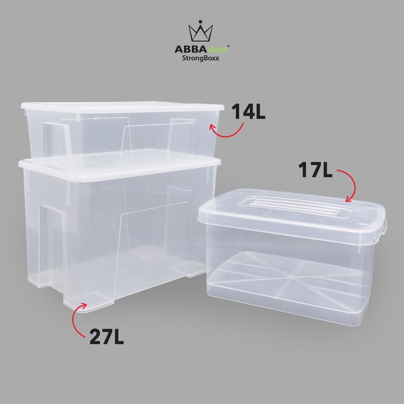 Abbaware Clear Storage Box Transparent (14L/17L/27L) / Kotak - TikTok ...