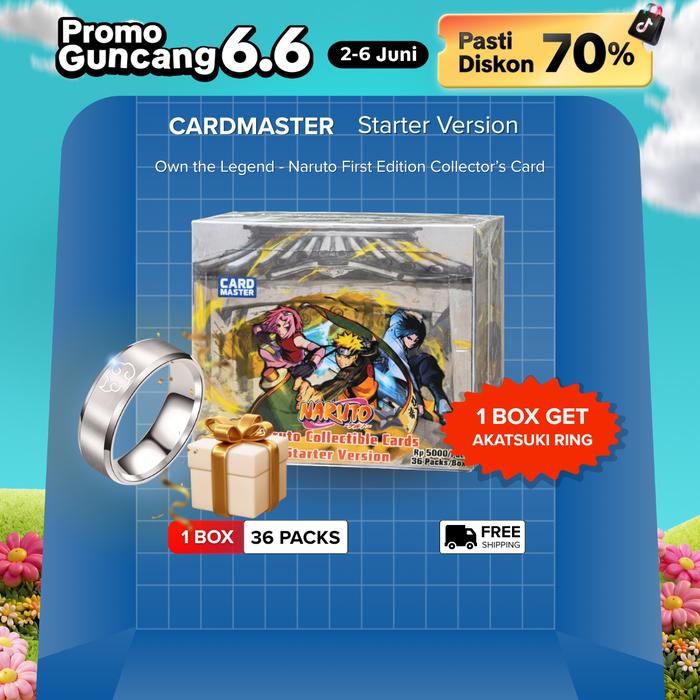 Promo [FREE GlFT] CARDMASTER NARUTO Starter Version CCG 1 Box 36 Packs ...