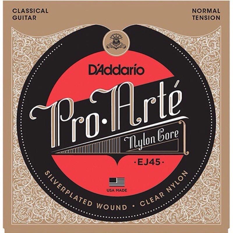 D'Addario Classical Nylon Strings Set EJ45 Pro-Arté Normal Tension ...