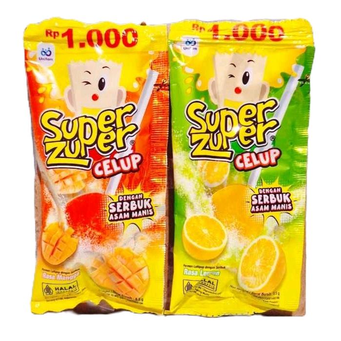 60pcs LOLIPOP SUPER ZUPER Manis Asam Candy - Shop | Tokopedia