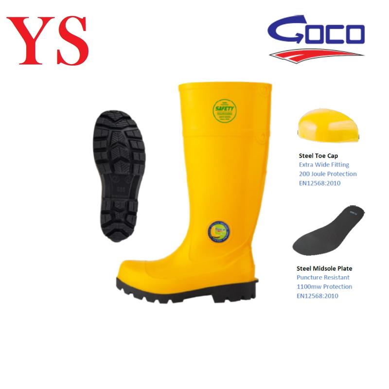 Goco M986 Yellow Safety Rain Boots | Kasut But Hujan Keselamatan ...