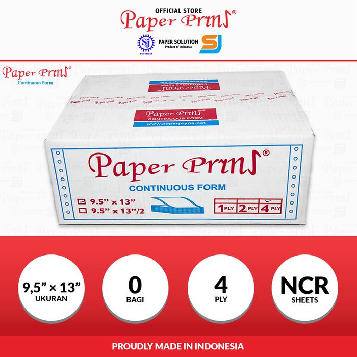 Jual Paperpryns Kertas Continuous Form 4PLY NCR Folio 9,5 x 13 ...