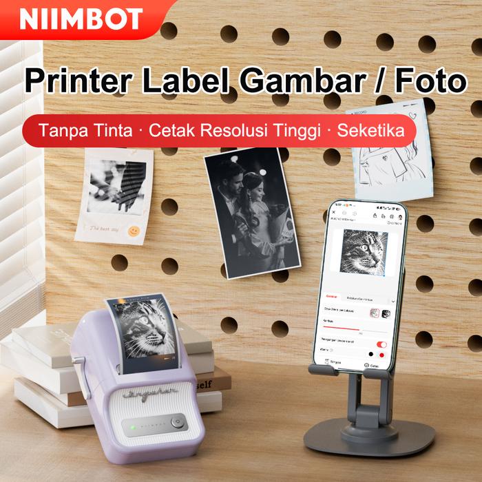 Promo Cetak Foto & Label Premium! NIIMBOT B21 PRO Printer Label ...