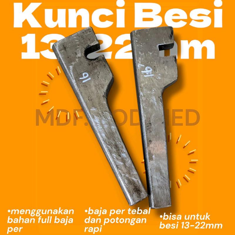Kunci Besi 13-22mm Full Baja Tebal / Kunci Besi Beton / Alat - Shop ...