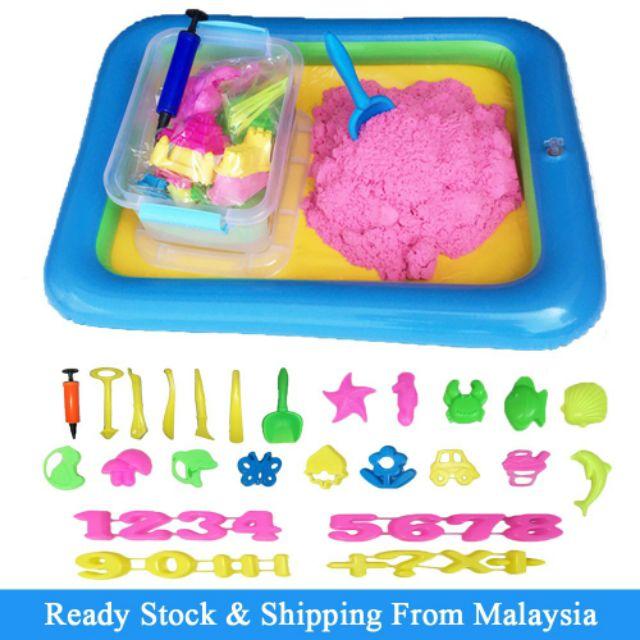 (2kg)50pcs Sand Sets Dynamic Eco Sand Castle Play Set Tools Play ...