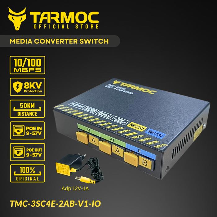 Jual Tarmoc TMC-3SC4E-2AB-V1-IO | Media Converter Switch 3 FO 4 LAN 10 ...