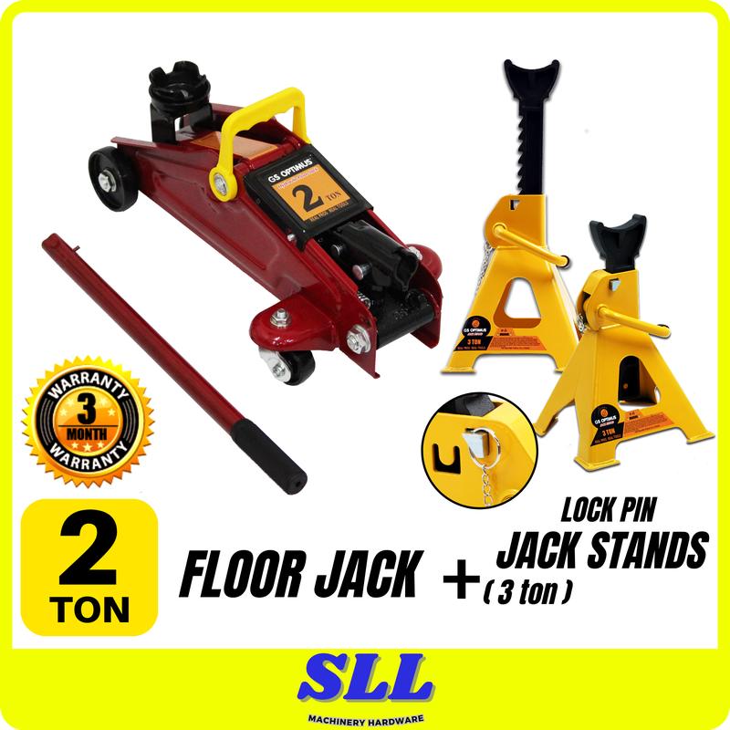COMBO 2 Ton Hydraulic Floor Jack + 3 Ton Heavy Duty Jack Stand - TikTok ...