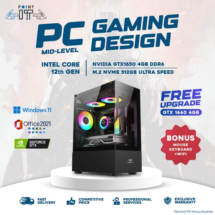 Jual Komputer Rakitan / PC Design Gaming Intel Core Gen 12 | i3 12100F ...