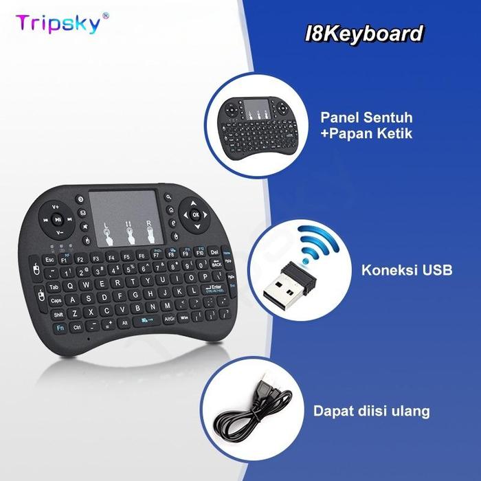 Jual Tripsky Magic Keyboard I8Panel Sentuh Papan Ketik Koneksi USB ...