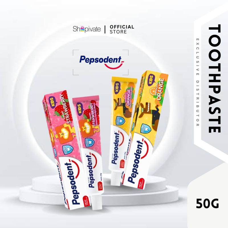 Pepsodent KIDS ORANGE / STRAWBERRY Toothpaste 50g - TikTok Shop Malaysia