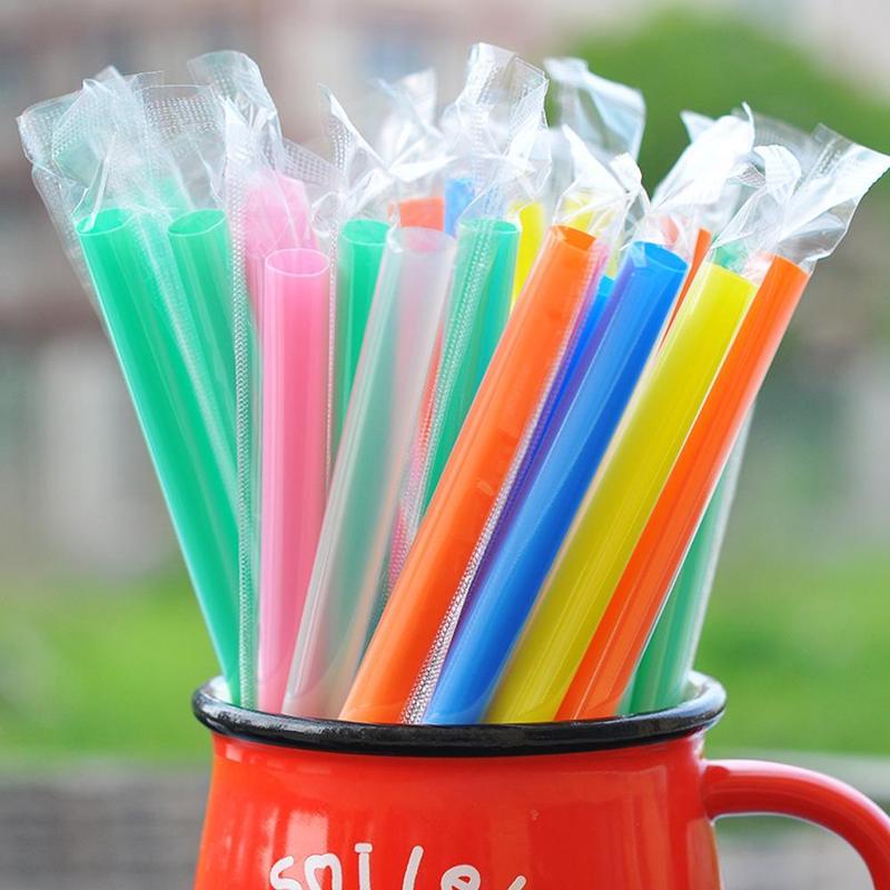 50/100PCS Disposable Colored Straw Hard Straw Individually Packed ...