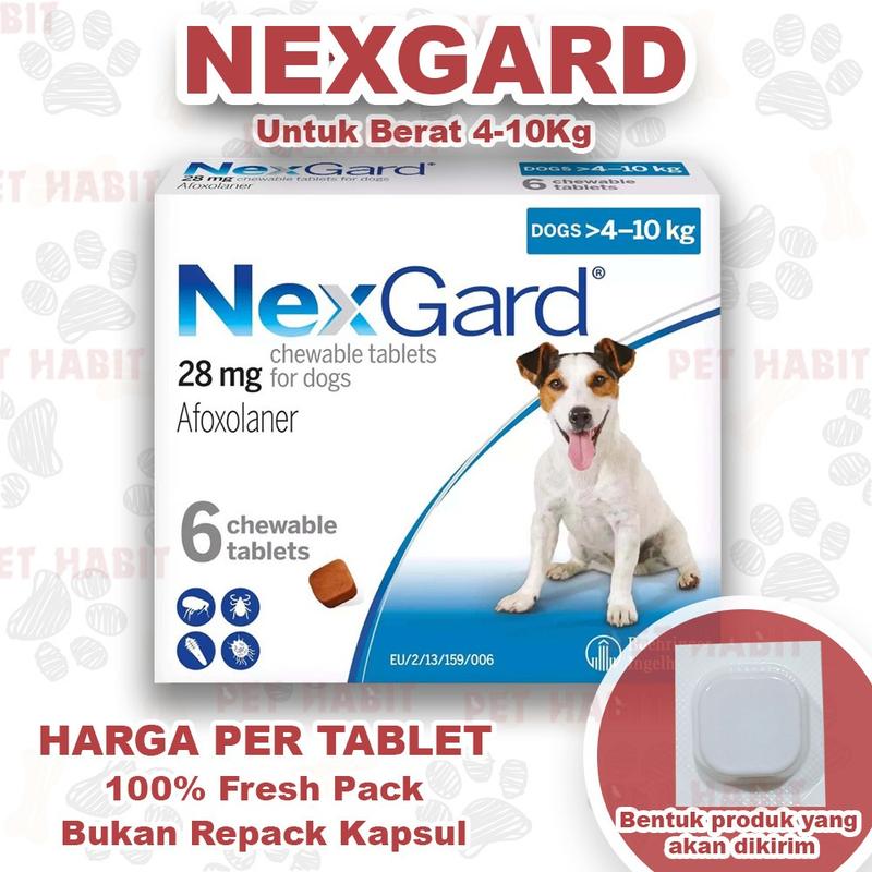 NexGard Chewables Medium 4-10 Kg for Dogs Obat Anti Kutu dan Caplak ...