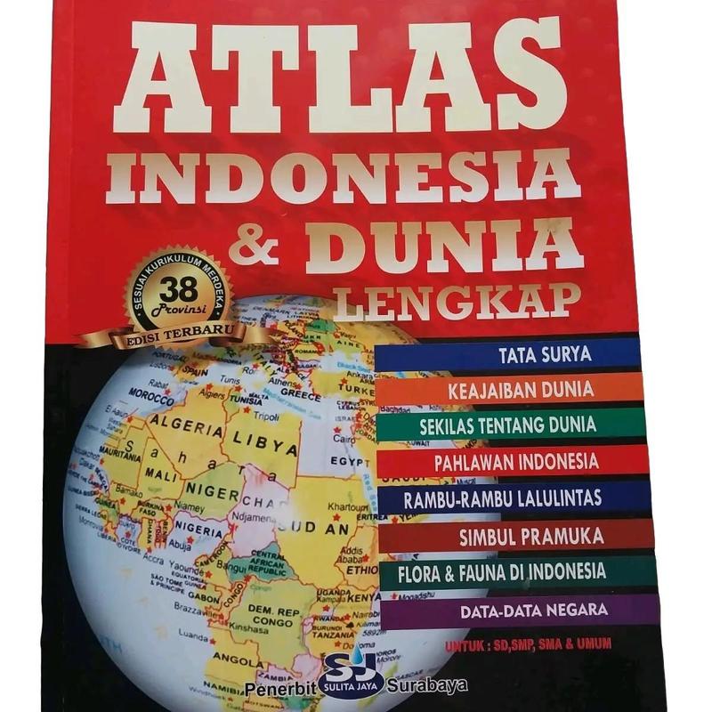 Buku Atlas Indonesia dan Dunia Lengkap Ukuran Sedang 22 x 16 - Shop ...