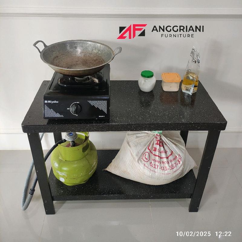 ANGGRIANI FURNITURE Meja Kompor 2 Tahap 2 Tungku Minimalis Anti Air ...