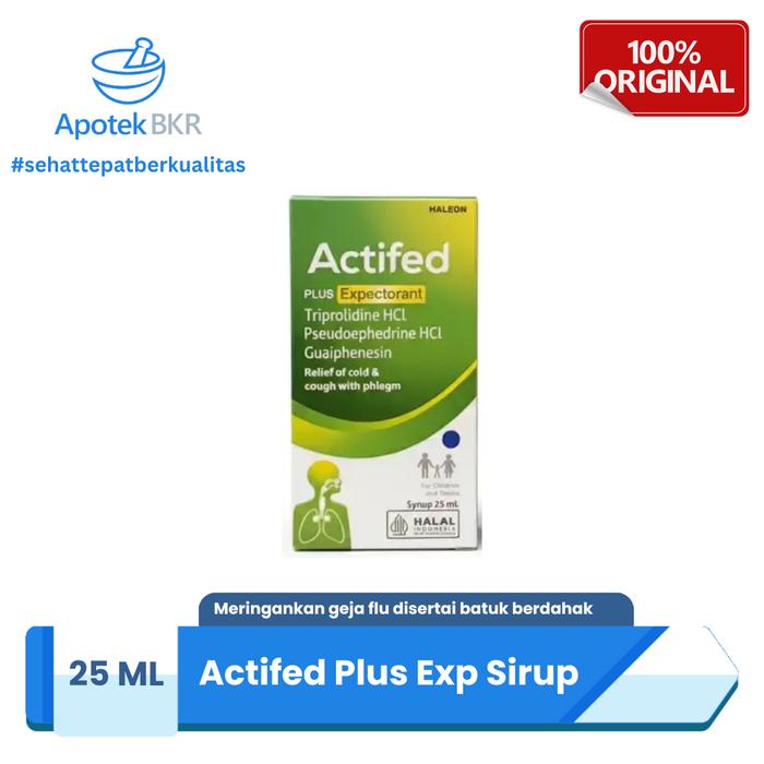 Jual Actifed Hijau Plus Expectorant untuk Batuk Berdahak & Pilek (25 ml ...
