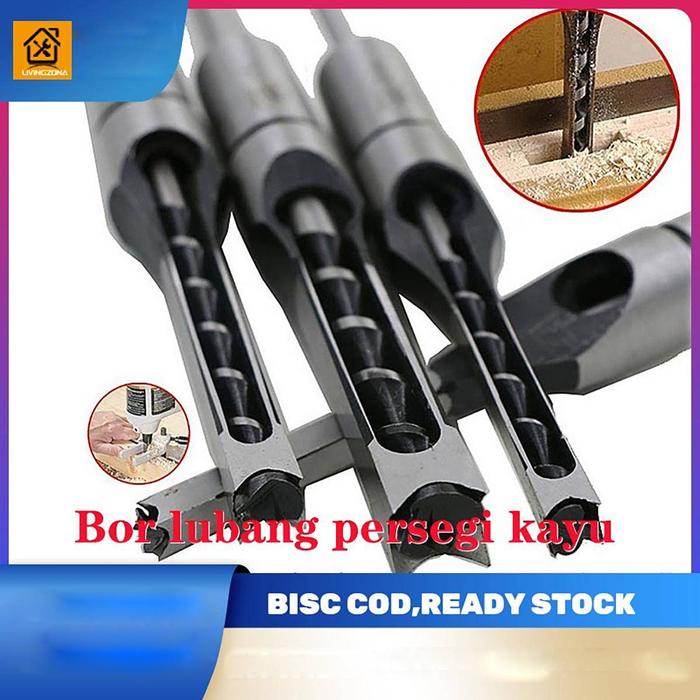 Promo Square Mata Bor Perkayuan Lubang Persegi Pahat bor Woodworking ...