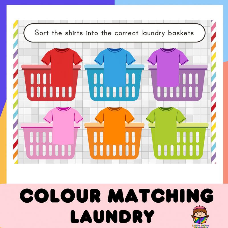 Laundry Colour Matching Busy Book Montessori Preschool Early - TikTok ...