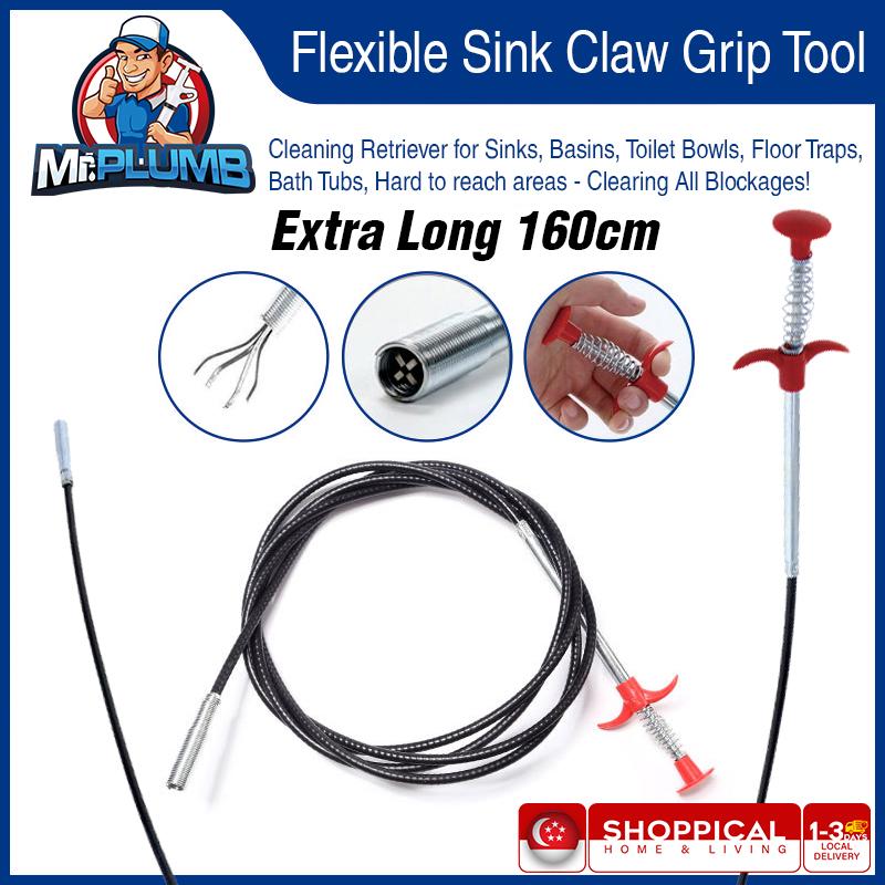 Flexible Bendable Sink Claw Dredging Grabber Pick Up Hair Remover ...