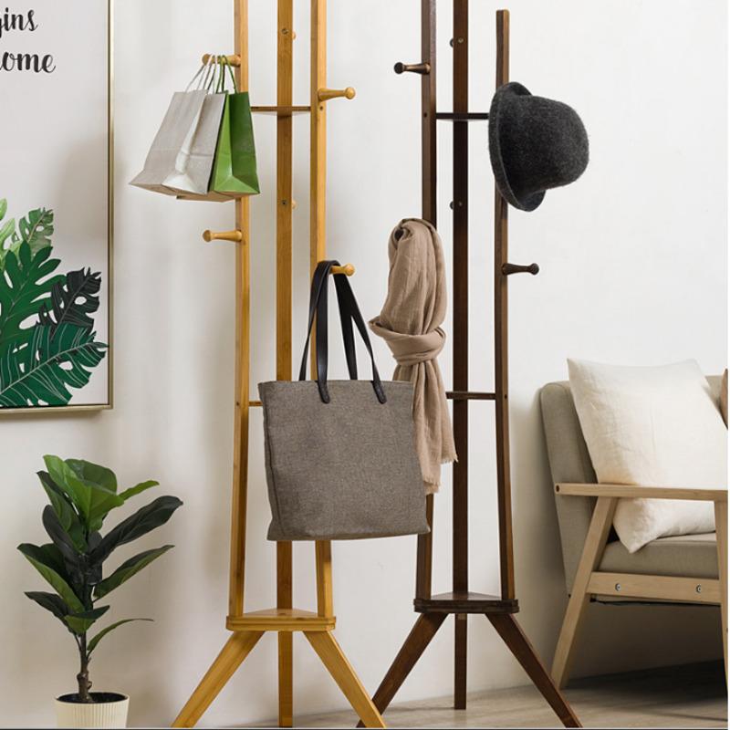 Multi-layer bamboo Clothes rack tree branch design storage rack - Shop ...