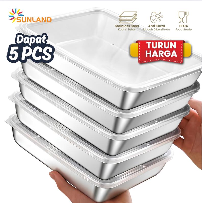 Food Box Isi 5pcs - Food Container - Tempat Menyimpan Makanan - Wadah ...
