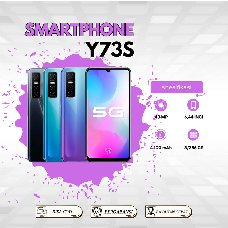 SMARTPHONE Y73S RAM 8/256GB KAMERA 48MP LAYAR 6.44 INCI GARANSI 1 TAHUN ...