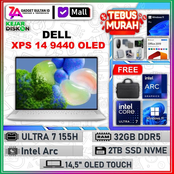 Promo DELL XPS 14 9440 OLED TOUCH ULTRA 7 155H 32GB 2TB SSD Intel ARC ...