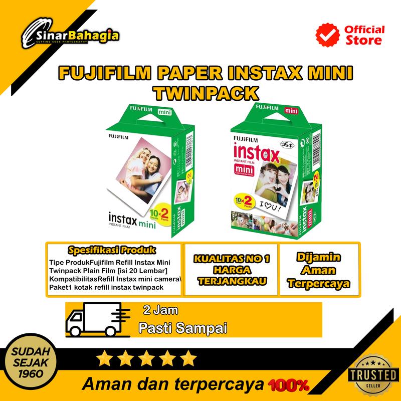 PAPER INSTAX MINI TWINPACK ISI 20 PAPER REFIL INSTAX KAMERA - Shop ...