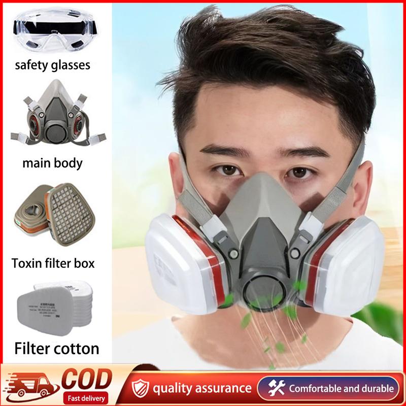 Original 6200 Respirator Reusable Half Face Cover Gas Mask with ...