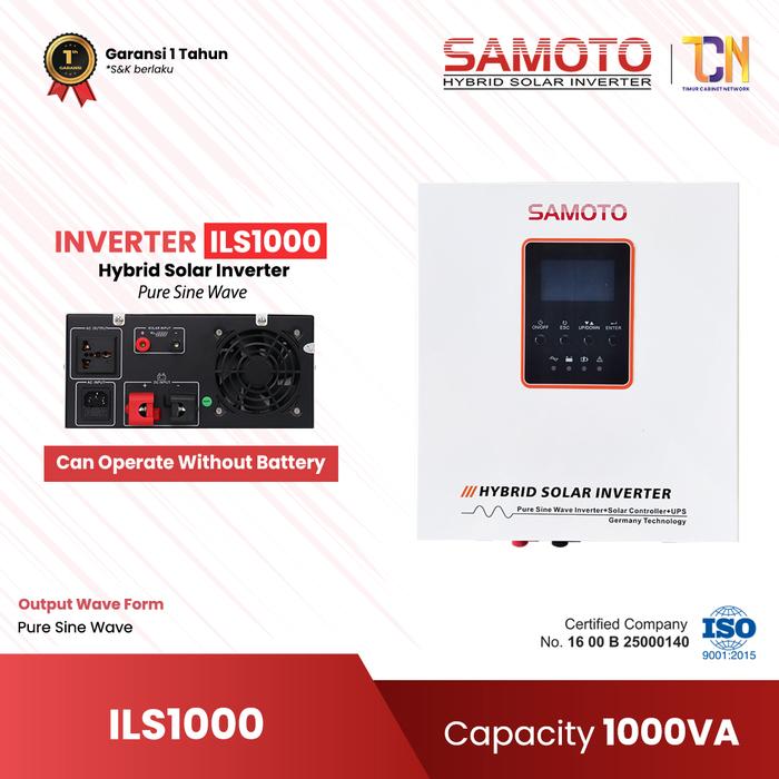 Jual SAMOTO Inverter Low Frequency 12V 1000VA/800W Type ISL1000 Solar ...