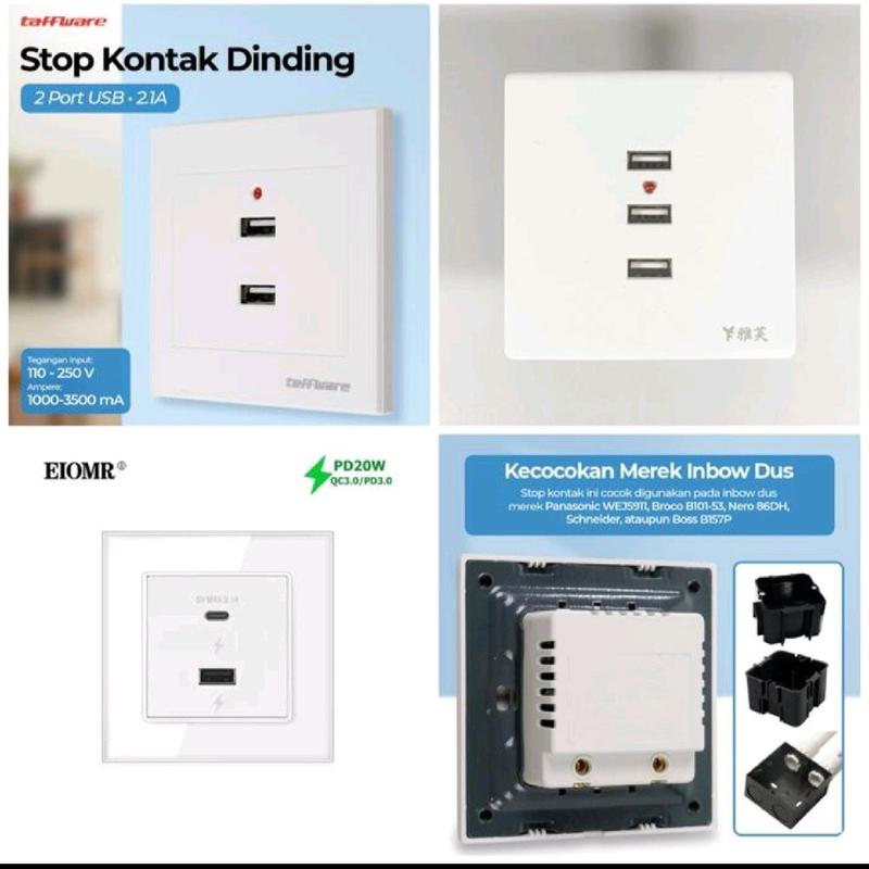 Colokan Dinding / Stop Kontak 2 USB TYPE-C Port Charger - E8 - Shop ...